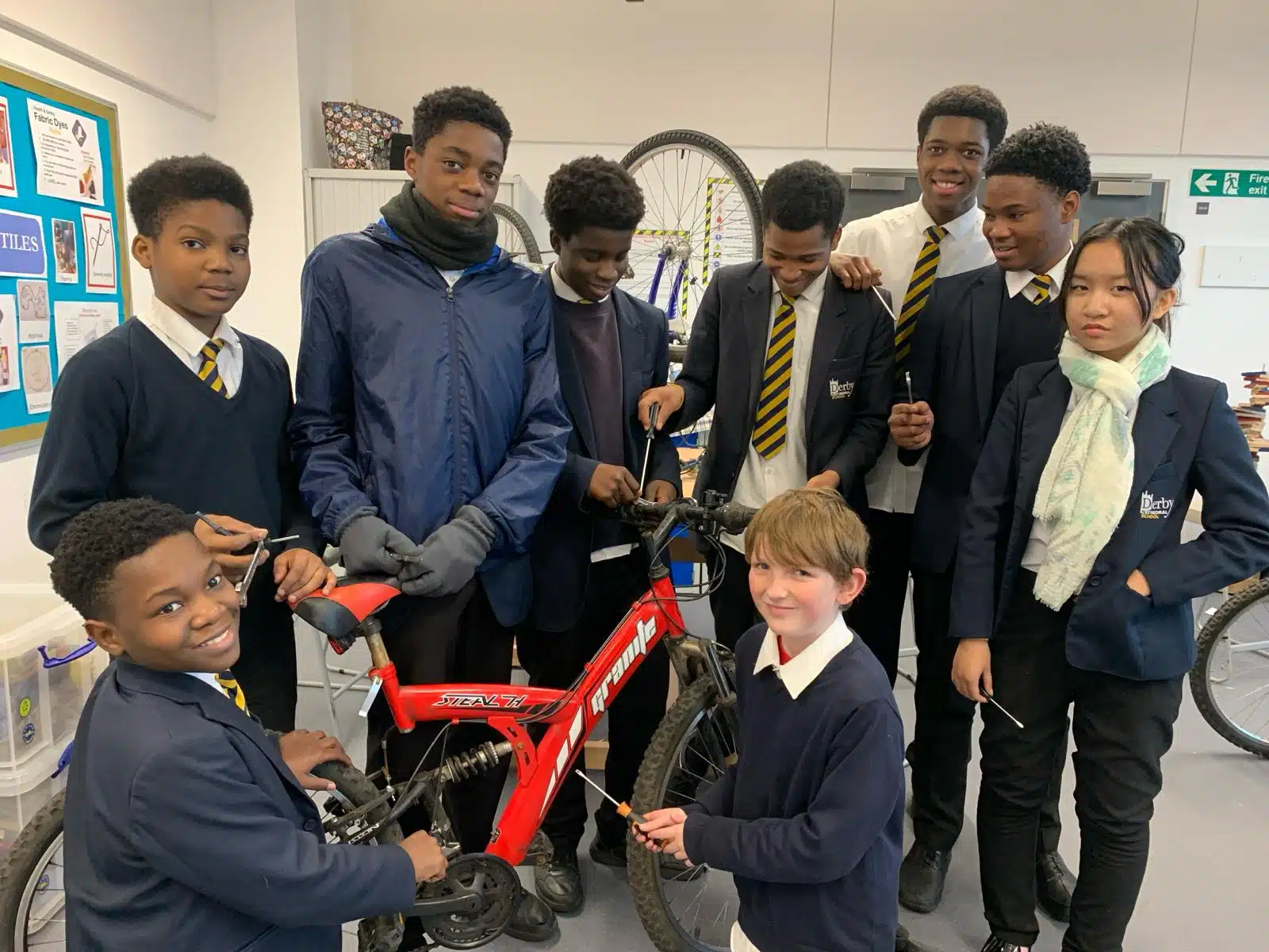 On your bike! Pupils learn new skills as they restore old bikes at ...